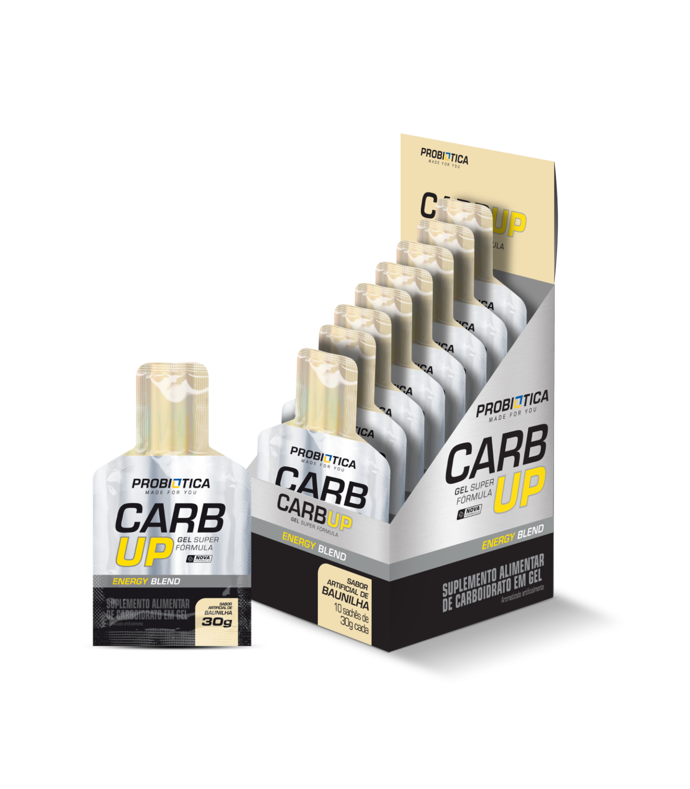 Carb Up Gel Super Fórmula - Baunilha | Probiotica Portugal