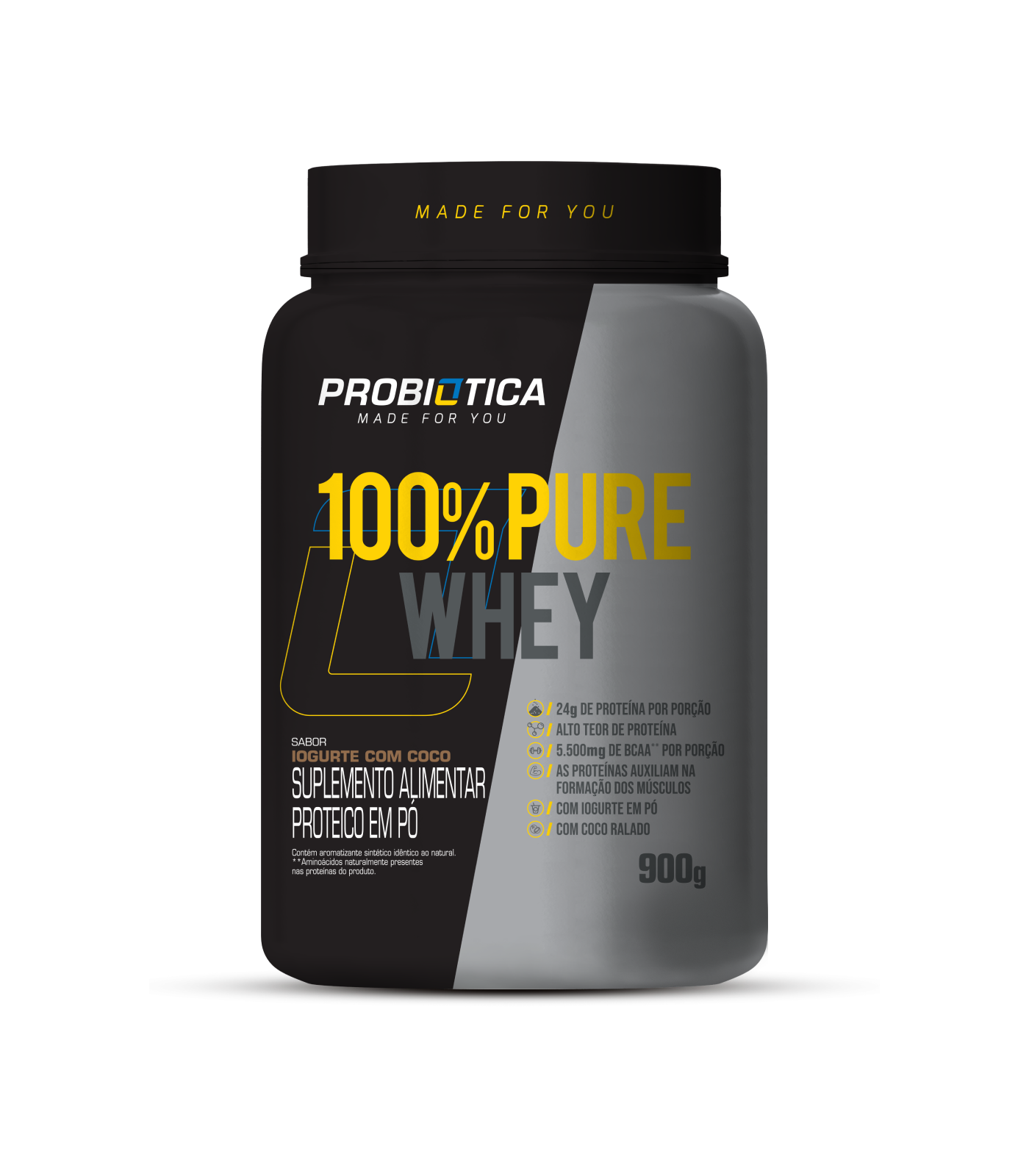100% Pure Whey 900g - Iogurte com Coco | Probiotica Portugal