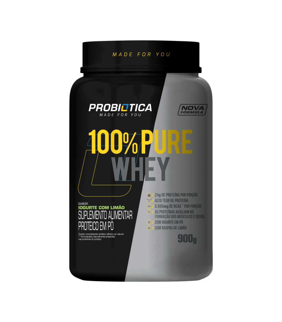 100% Pure Whey 900g - Iogurte com Limão | Probiotica Portugal
